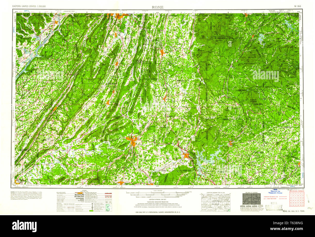 Map of rome georgia hi-res stock photography and images - Alamy