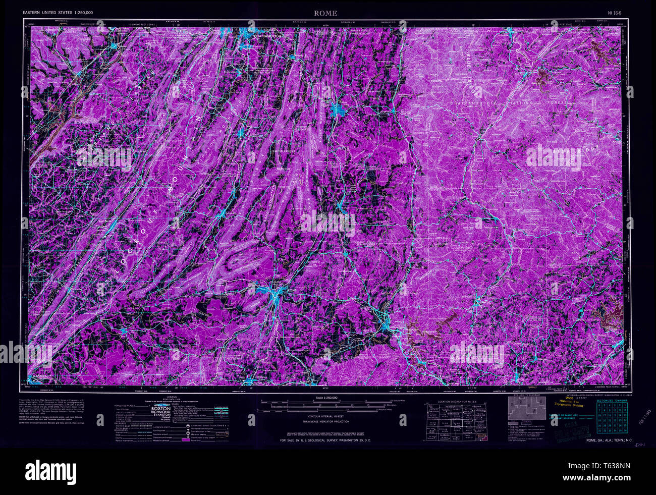Map Of Rome Georgia High Resolution Stock Photography and Images - Alamy
