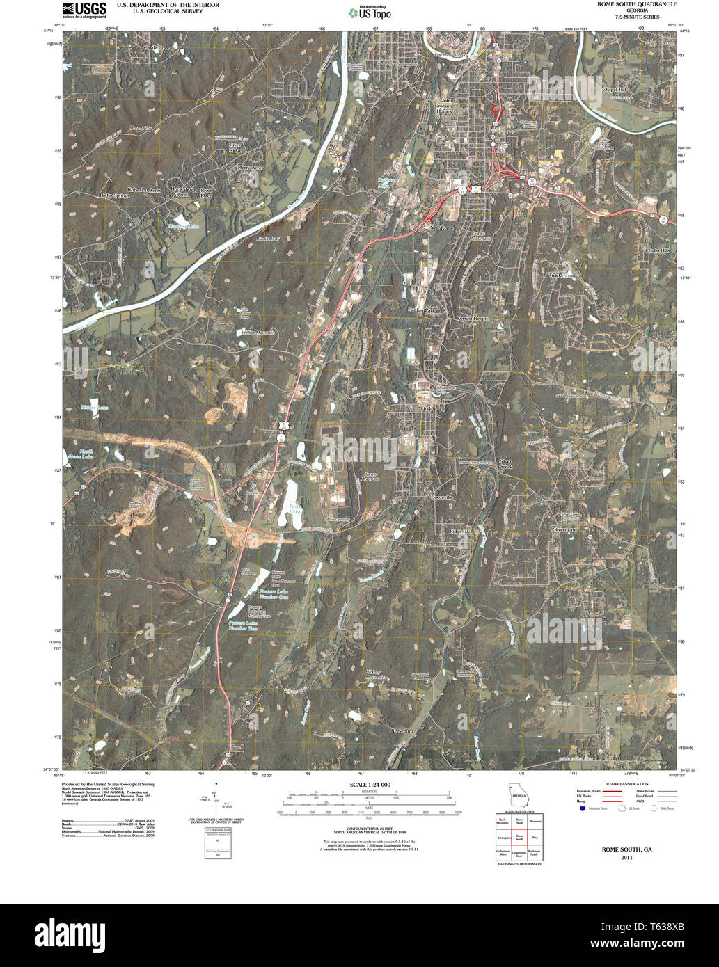 Rome georgia map hi-res stock photography and images - Alamy