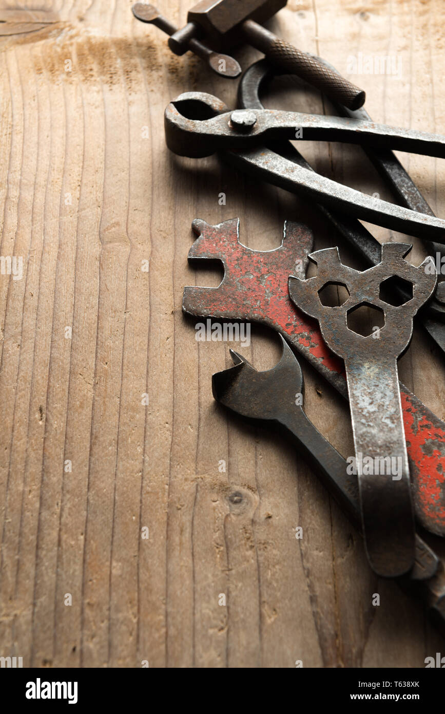 vintage rustic tools Stock Photo - Alamy