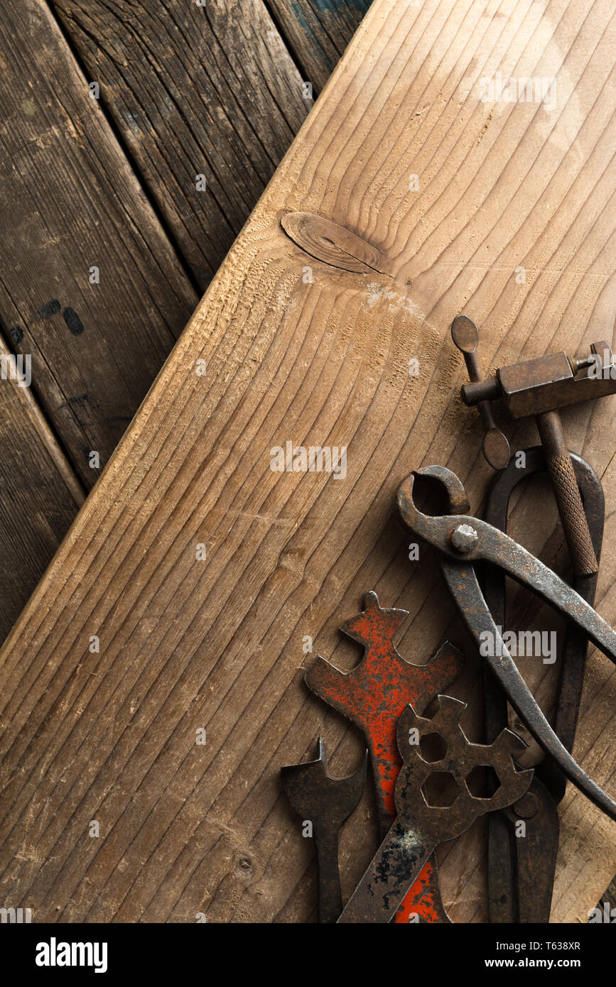 vintage rustic tools Stock Photo - Alamy