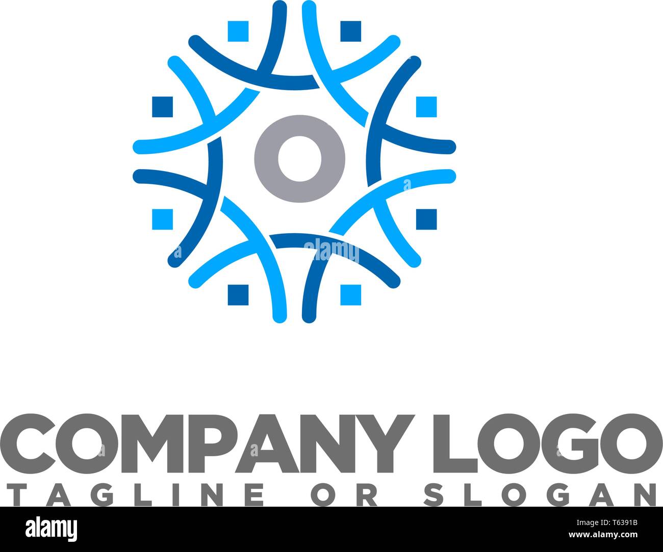 O LETTER MODERN LOGO TEMPLATE Stock Vector Image & Art - Alamy