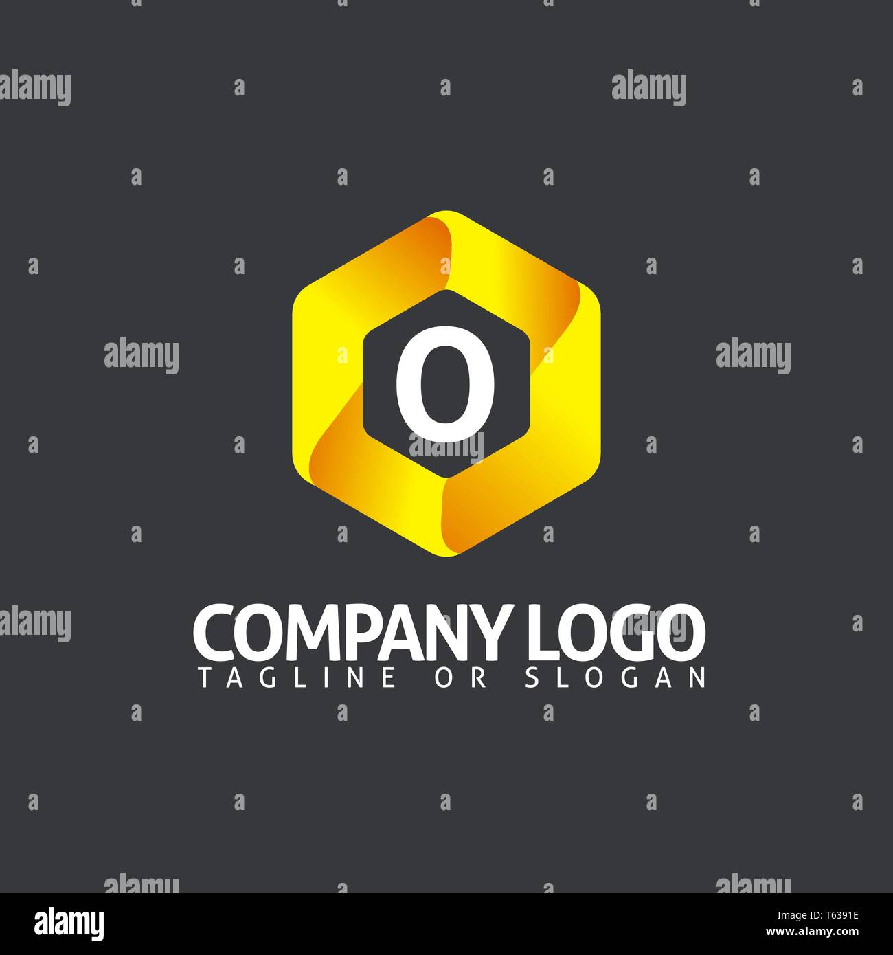 O LETTER MODERN LOGO TEMPLATE Stock Vector Image & Art - Alamy