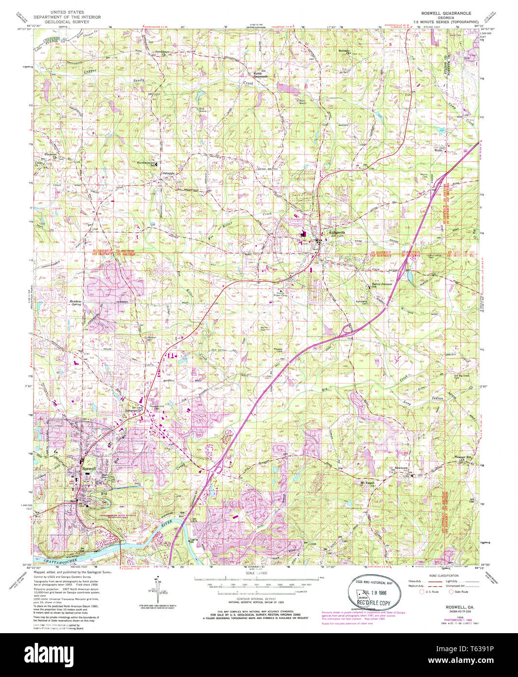 Roswell map hi-res stock photography and images - Alamy