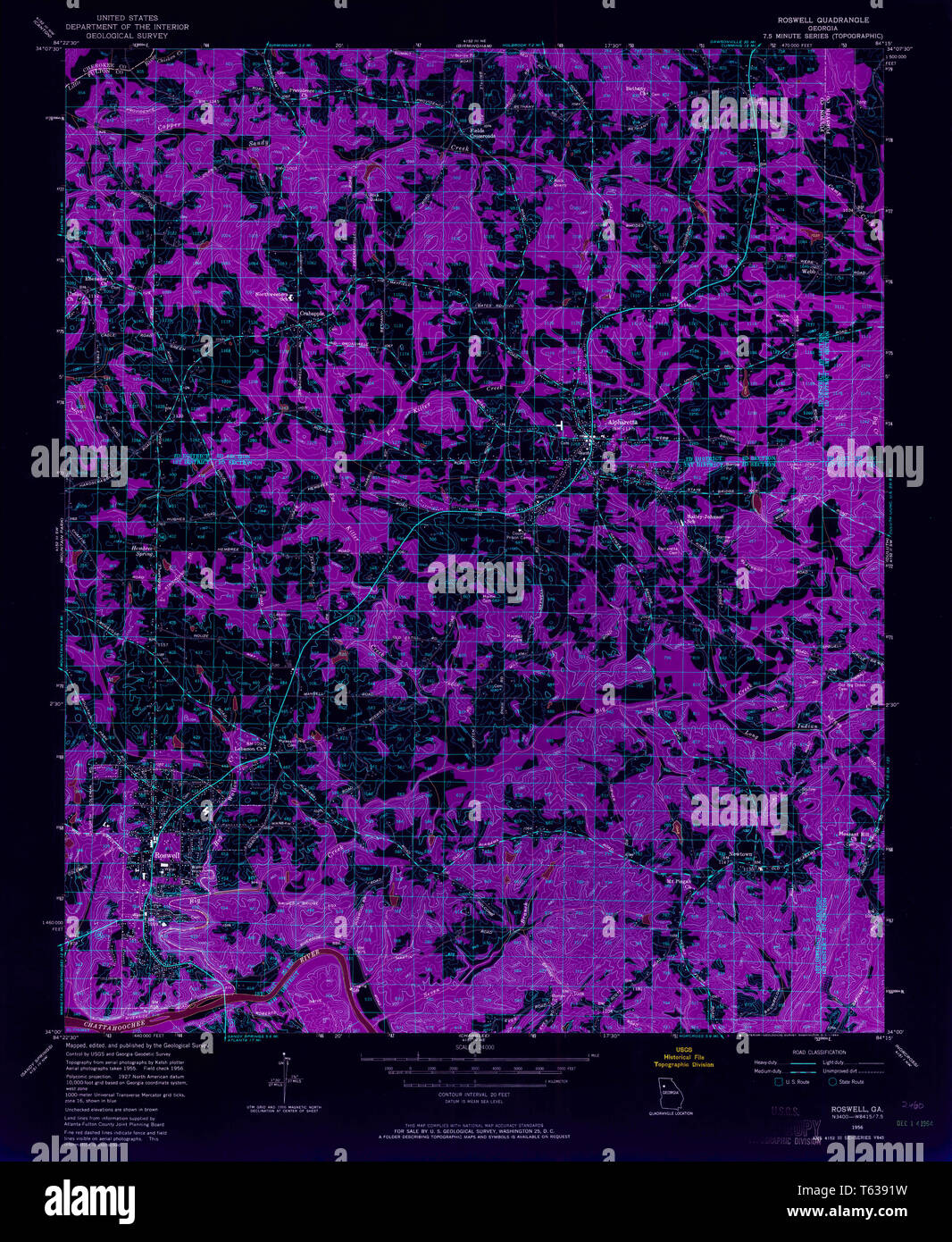 Roswell map hi-res stock photography and images - Alamy