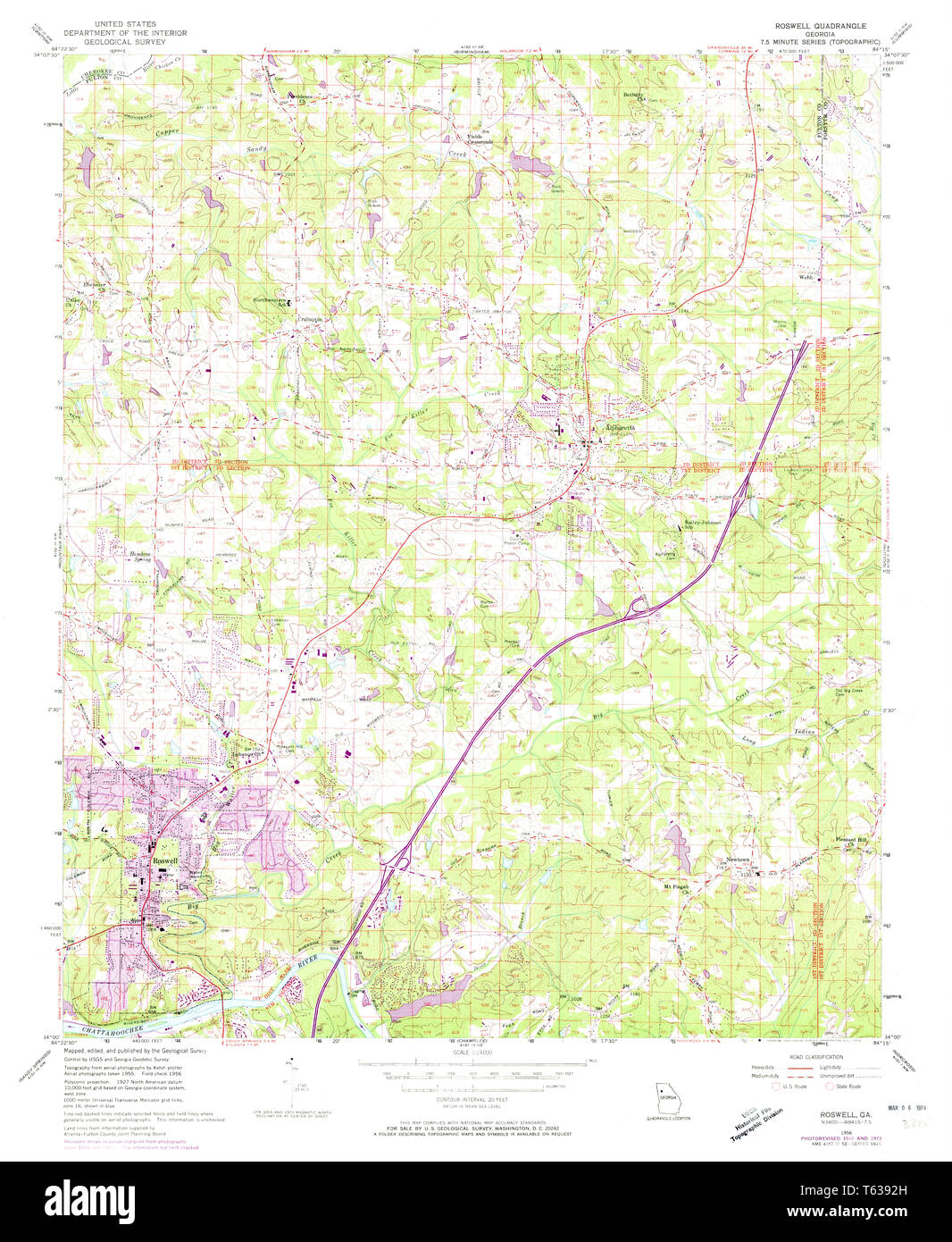 Roswell map hi-res stock photography and images - Alamy