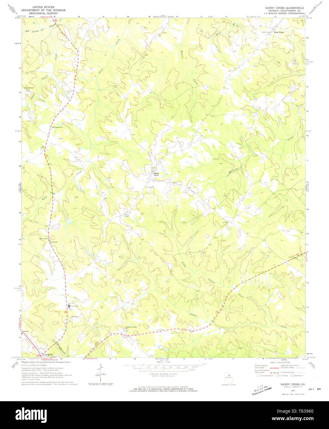 Map of sandy Cut Out Stock Images & Pictures - Alamy