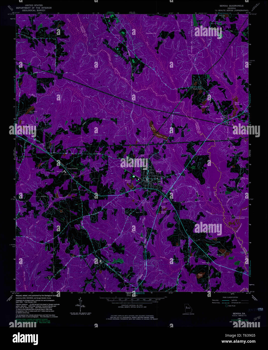 Map of senoia hi-res stock photography and images - Alamy