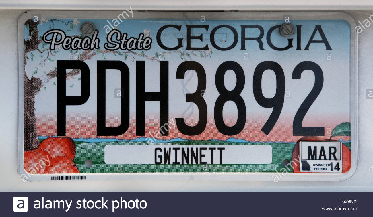 Georgia Number Plate High Resolution Stock Photography and Images - Alamy