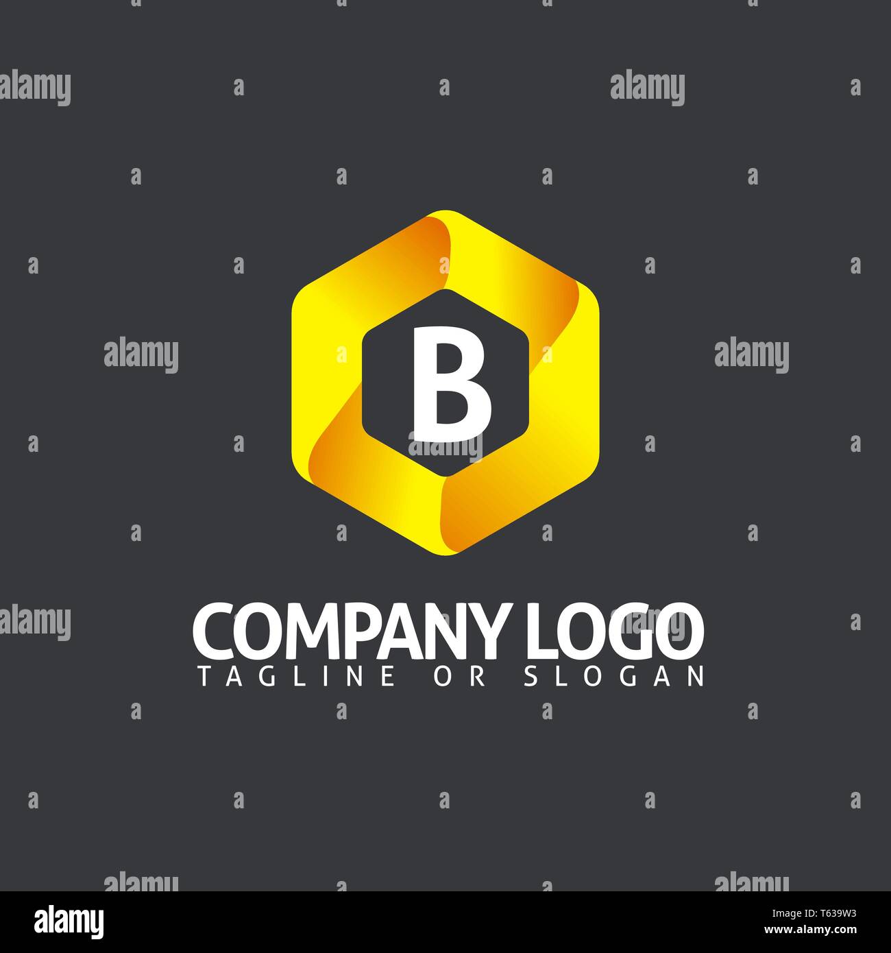 B letter it logo hi-res stock photography and images - Alamy