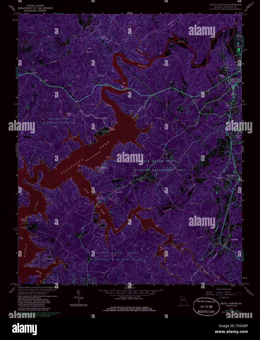 Canton georgia map hi-res stock photography and images - Alamy