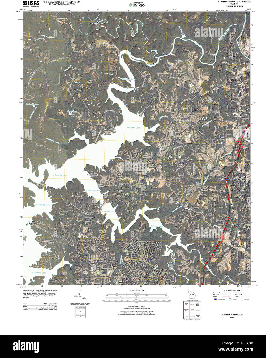 Canton georgia map hi-res stock photography and images - Alamy