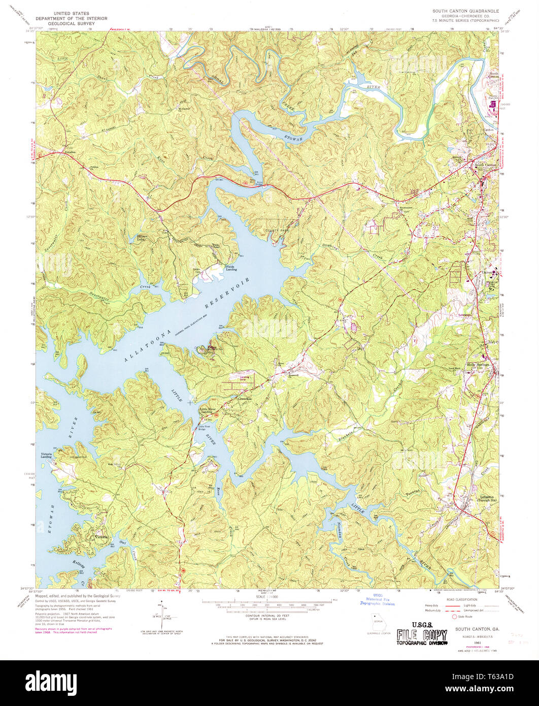 Map of canton georgia hi-res stock photography and images - Alamy