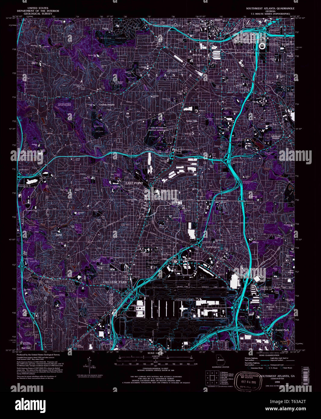 Atlanta map restoration hi-res stock photography and images - Alamy