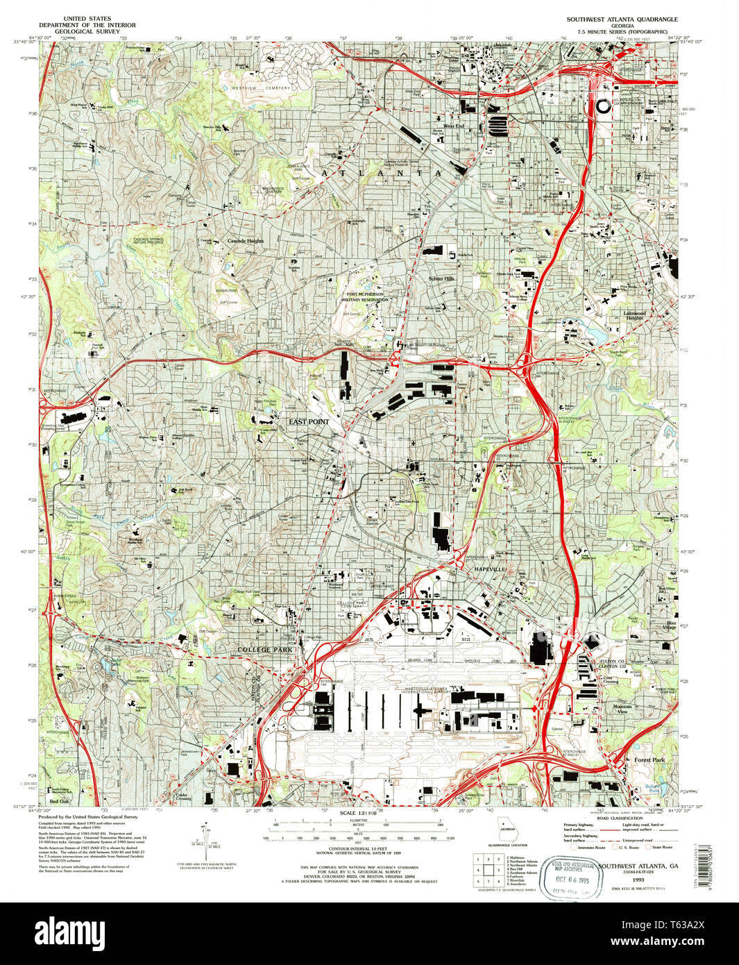 Atlanta map restoration hi-res stock photography and images - Alamy