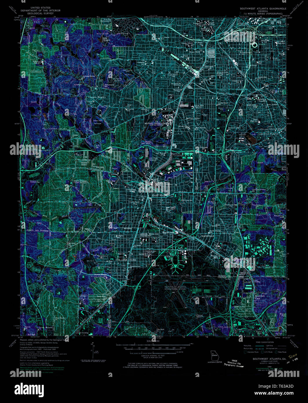 Atlanta map restoration hi-res stock photography and images - Alamy