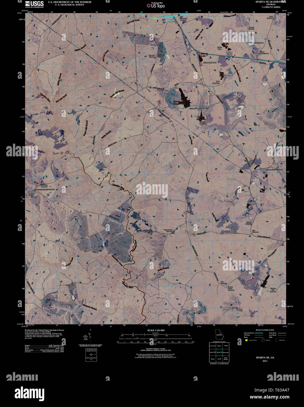 Sparta georgia map hi-res stock photography and images - Alamy
