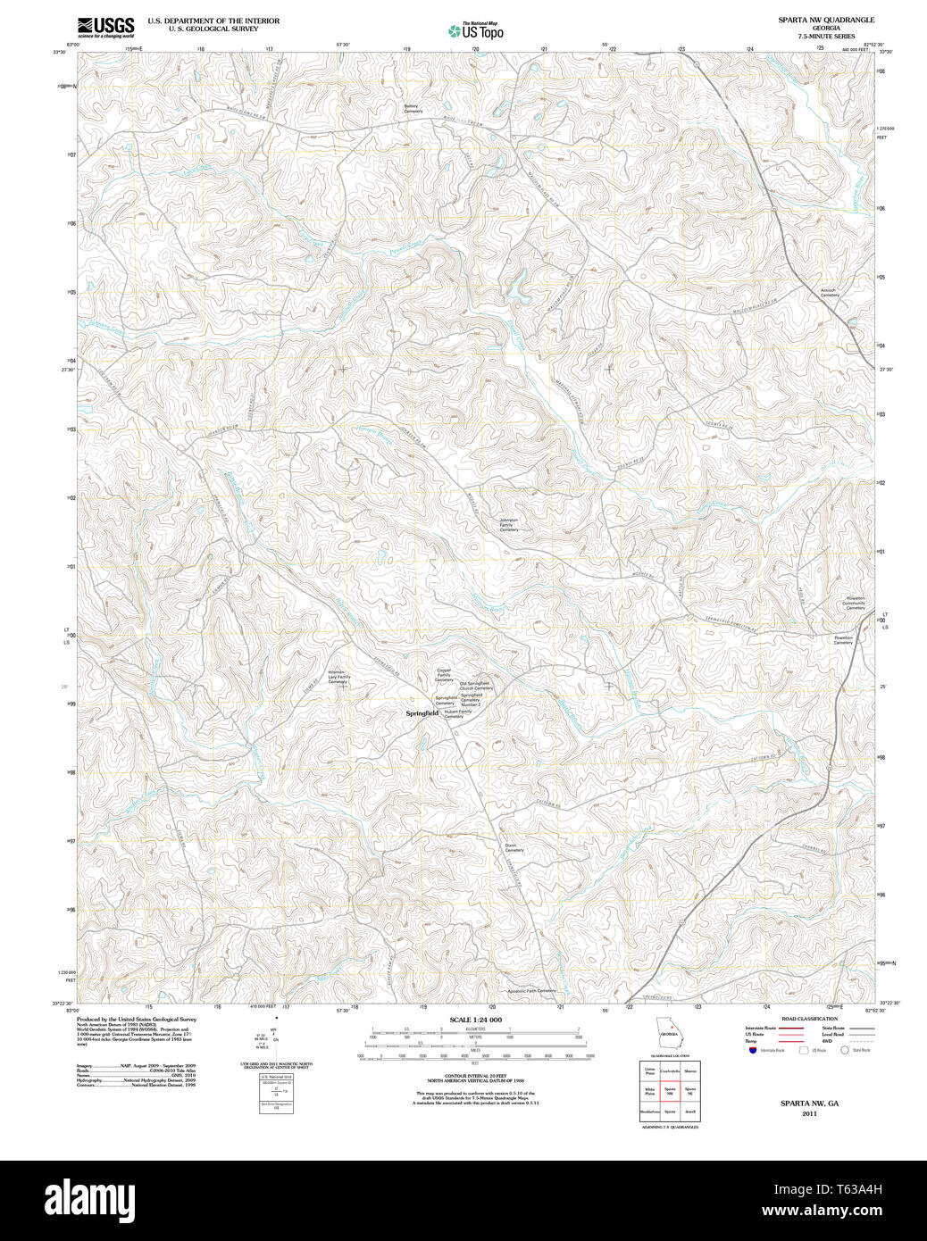 Sparta georgia map hi-res stock photography and images - Alamy