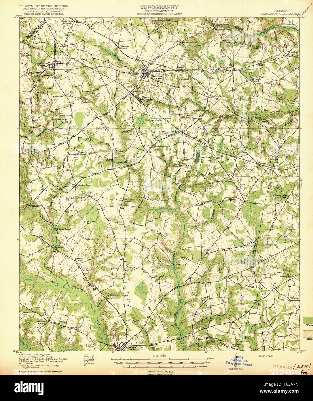 Map of georgia 1920 hi-res stock photography and images - Alamy