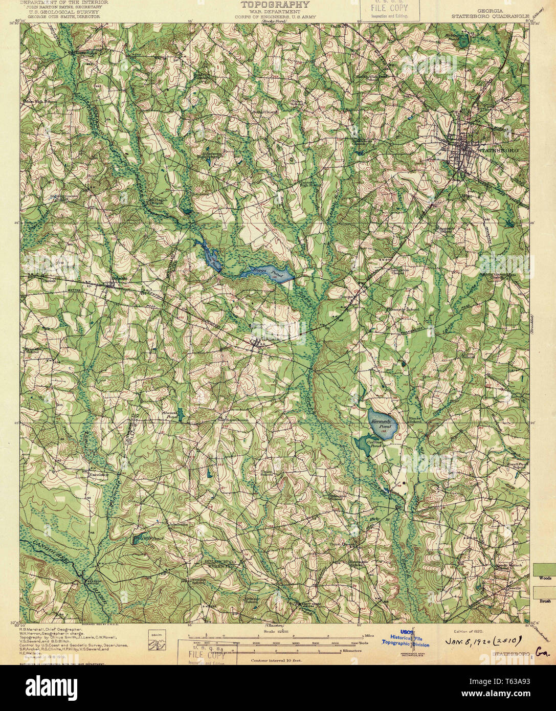 Map Of Georgia 1920 High Resolution Stock Photography and Images - Alamy