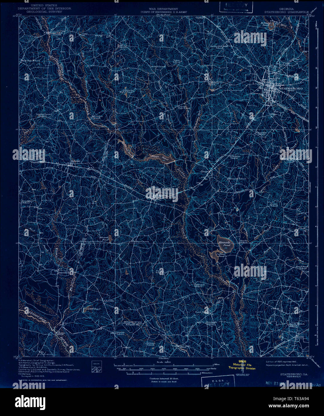 Map of georgia 1920 hi-res stock photography and images - Alamy