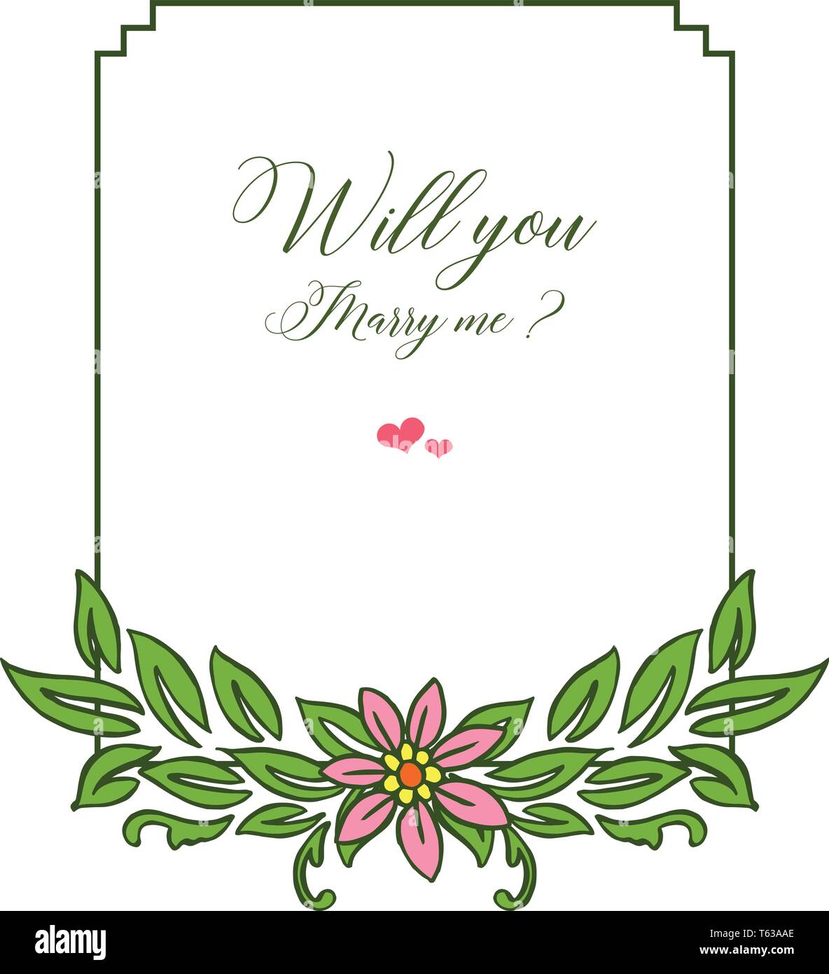 Vector illustration design artwork leaf floral frame with template will ...