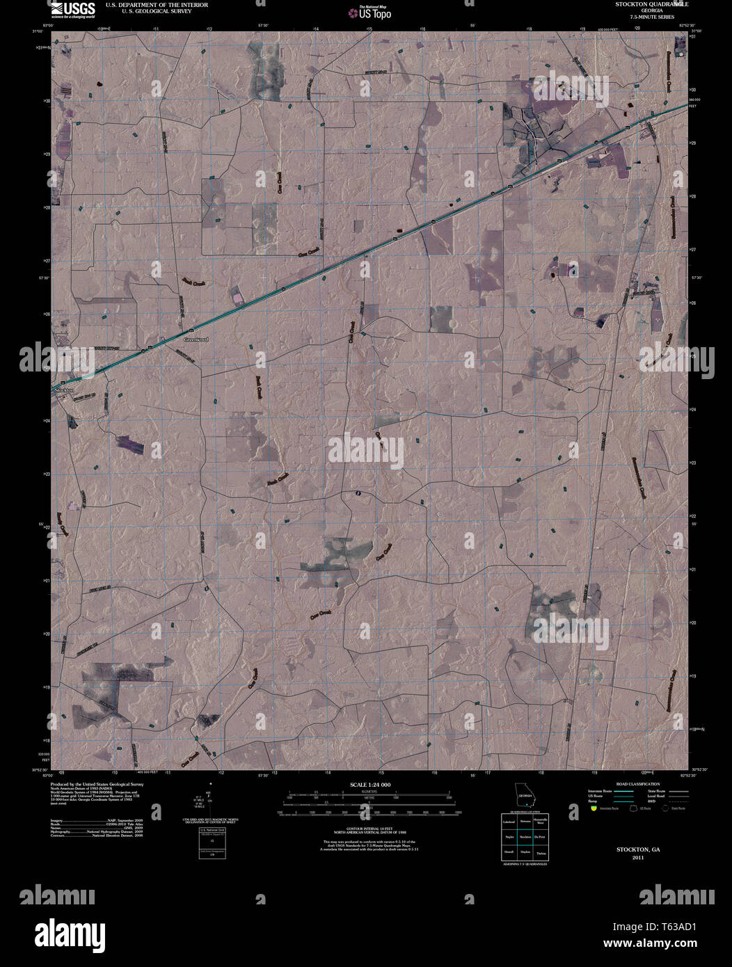 Stockton georgia map hi-res stock photography and images - Alamy