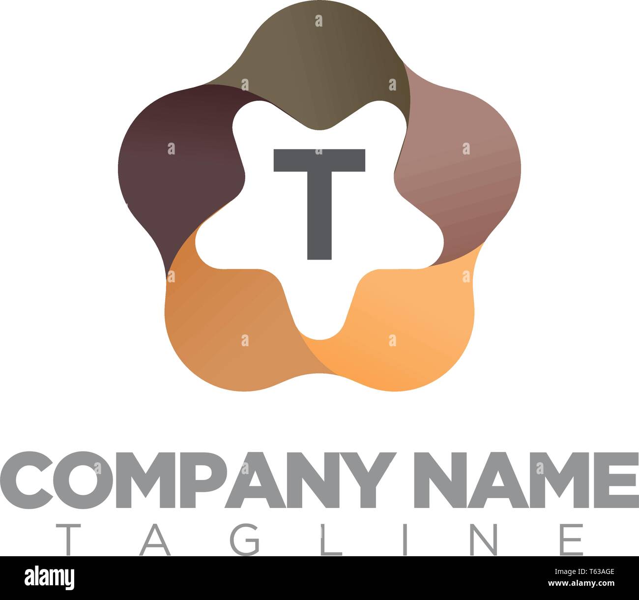 T LETTER MODERN LOGO TEMPLATE Stock Vector Image & Art - Alamy