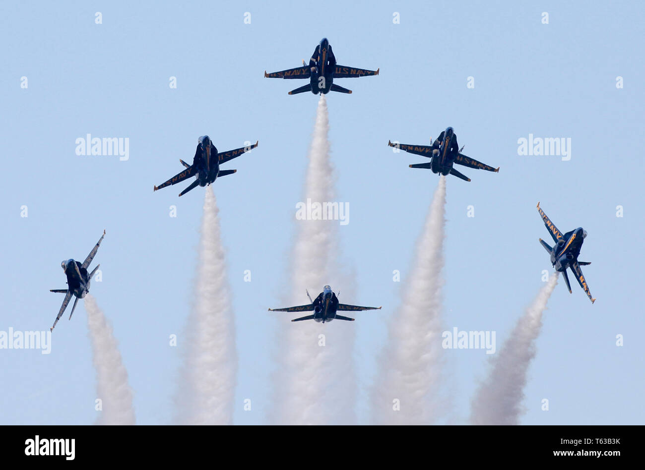 The U.S. Navy Flight Demonstration Squadron, the Blue Angels, perform ...