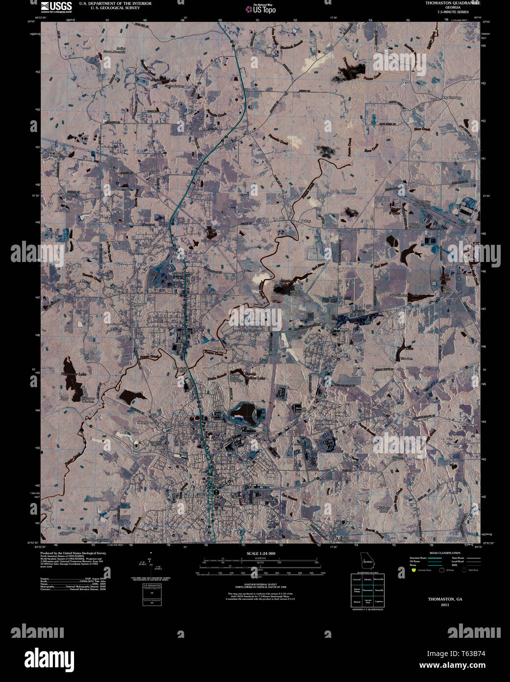 Thomaston georgia map hi-res stock photography and images - Alamy