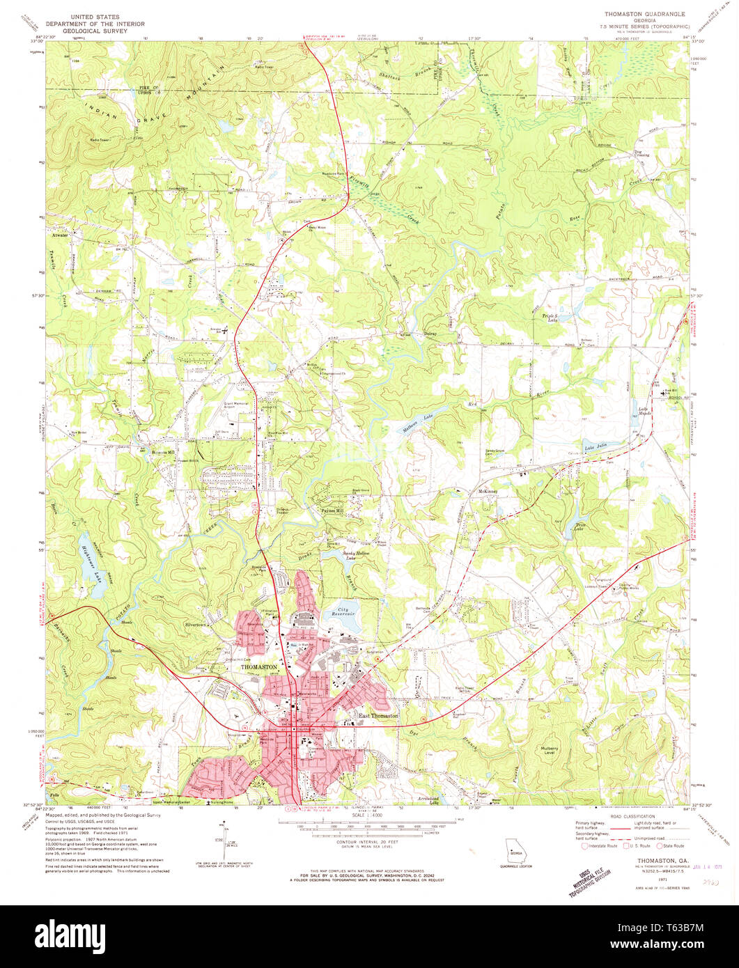 Thomaston map Cut Out Stock Images & Pictures - Alamy