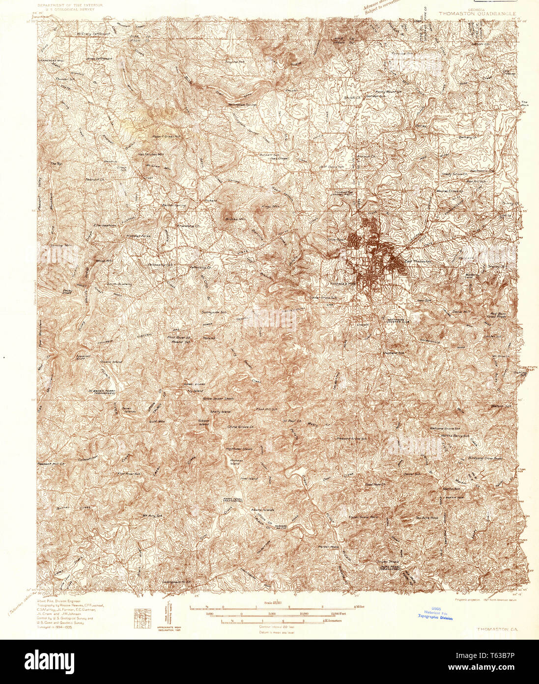 Thomaston georgia map hi-res stock photography and images - Alamy