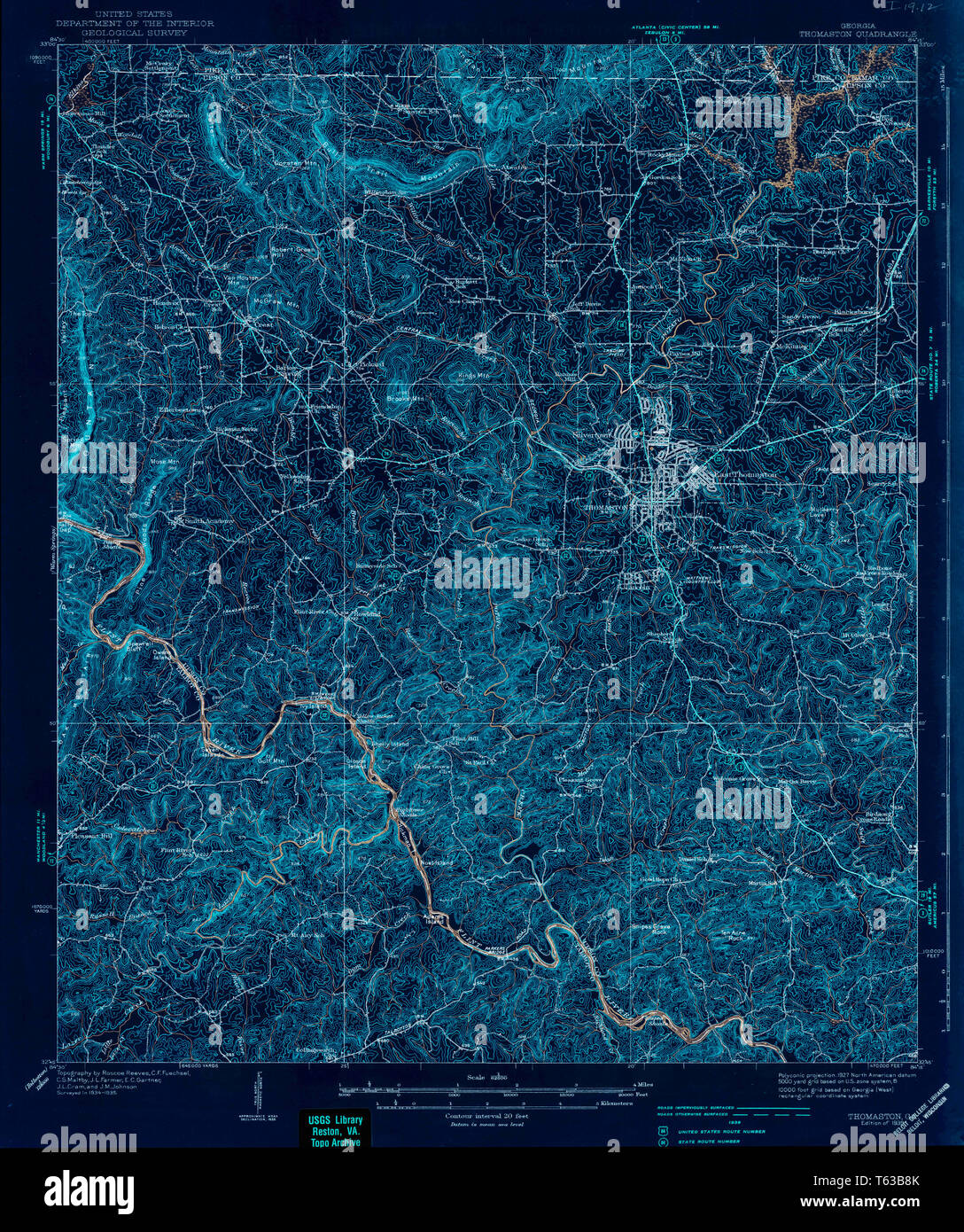 Thomaston georgia map hi-res stock photography and images - Alamy