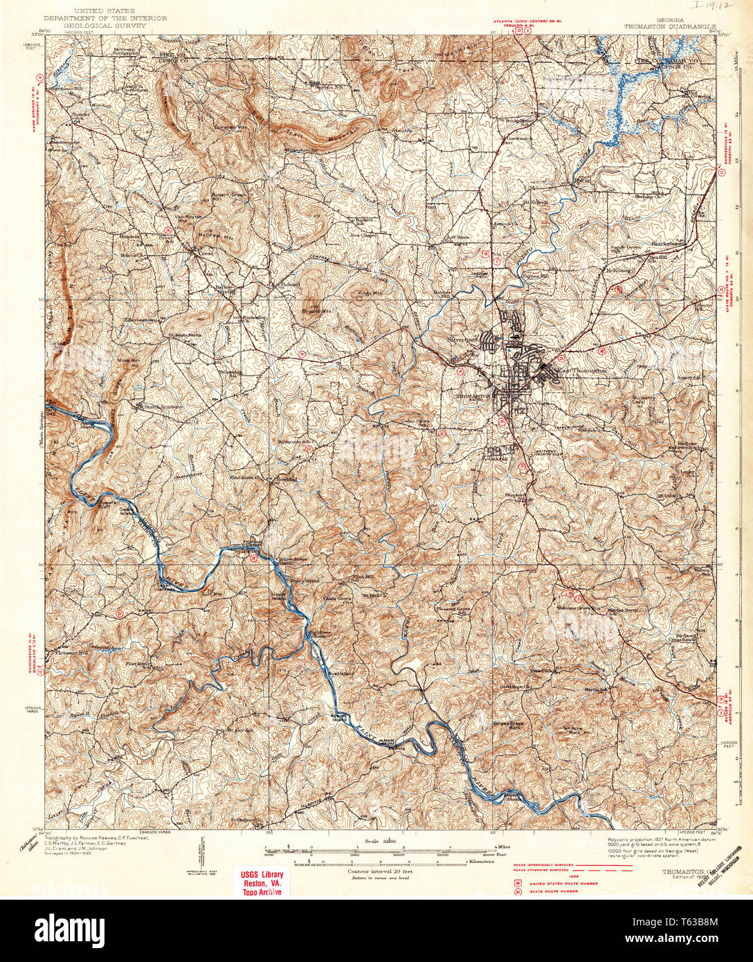 Thomaston georgia map hi-res stock photography and images - Alamy