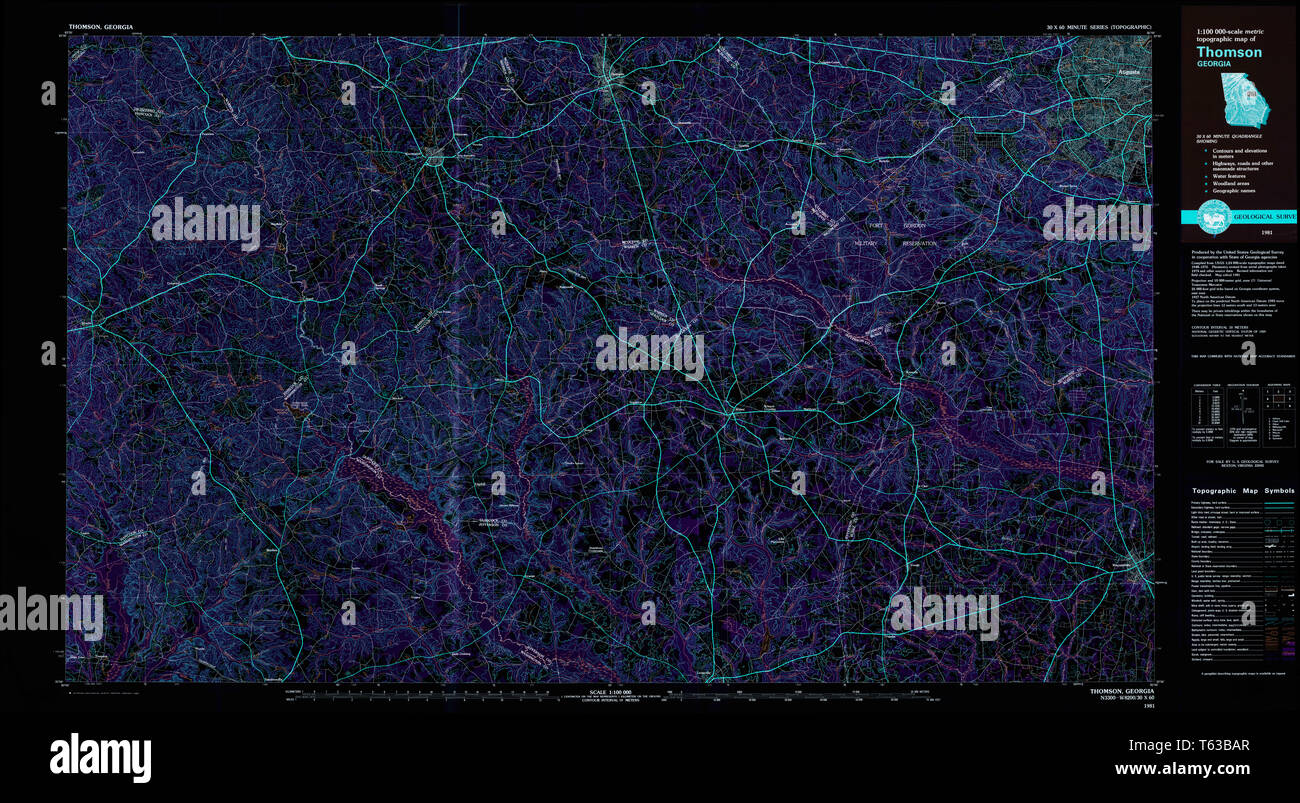 Thomson georgia map hi-res stock photography and images - Alamy