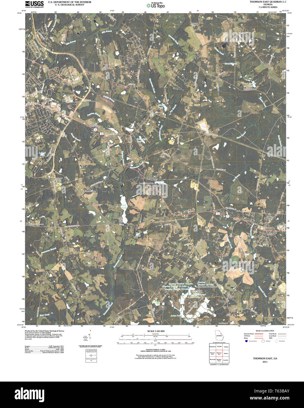 Map of thomson hi-res stock photography and images - Alamy
