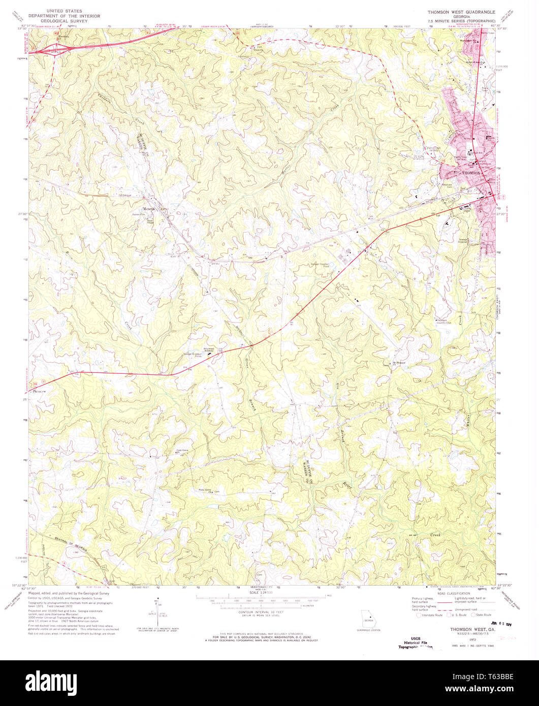 Thomson georgia map Cut Out Stock Images & Pictures - Alamy
