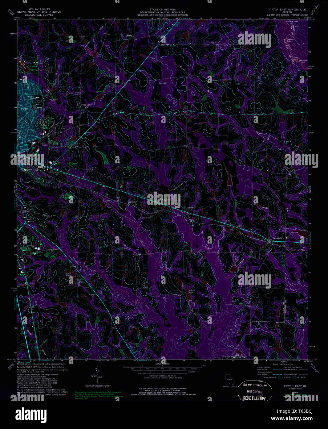 Tifton georgia map hi-res stock photography and images - Alamy