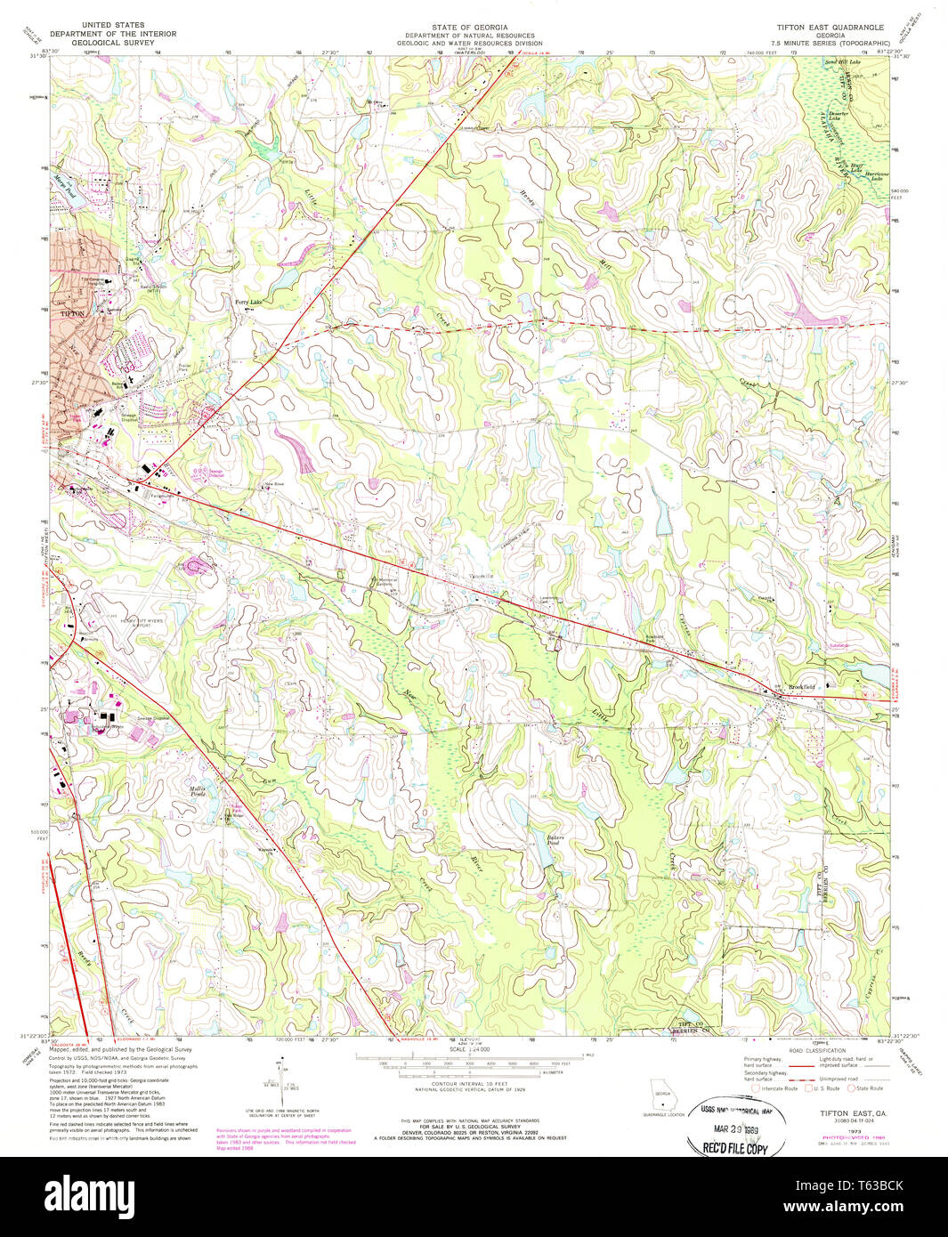 Tifton georgia map hi-res stock photography and images - Alamy