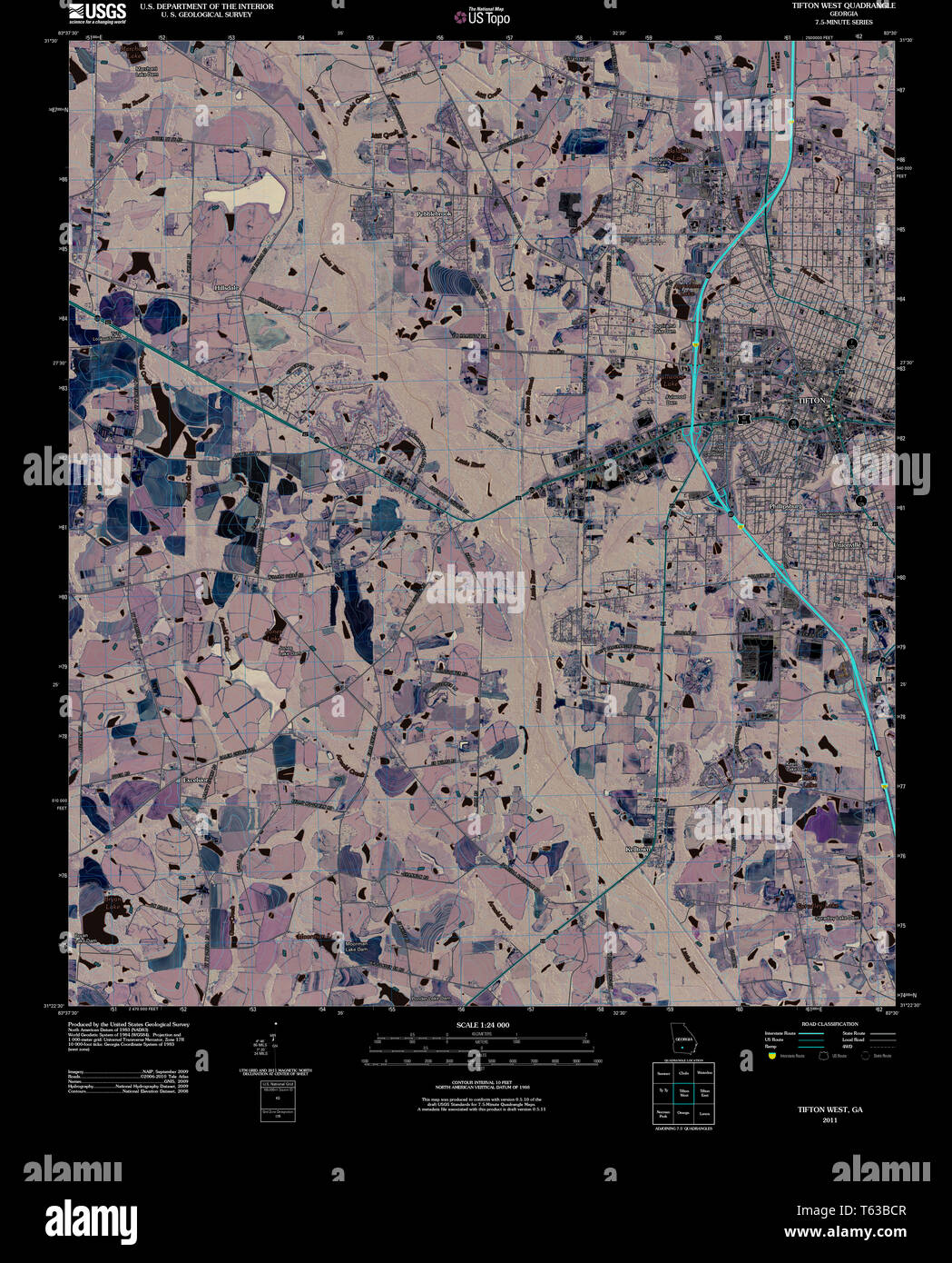 Tifton georgia map hi-res stock photography and images - Alamy