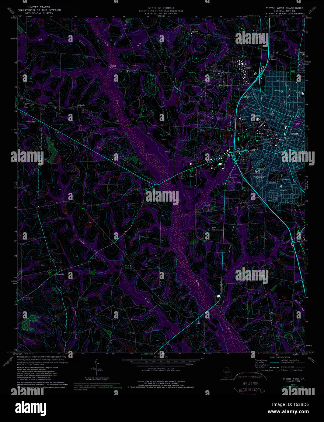 Tifton georgia map hi-res stock photography and images - Alamy