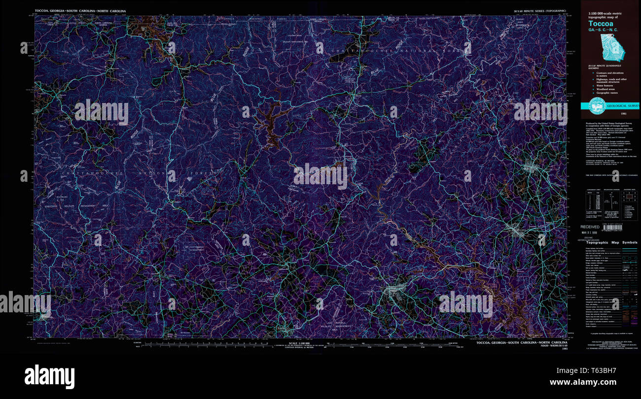 Toccoa georgia map hi-res stock photography and images - Alamy