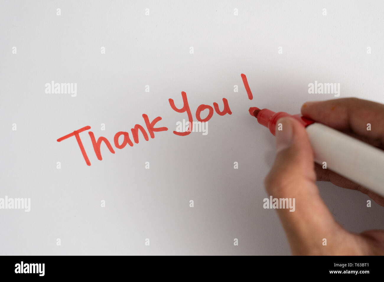 hand writing thank you Stock Photo - Alamy