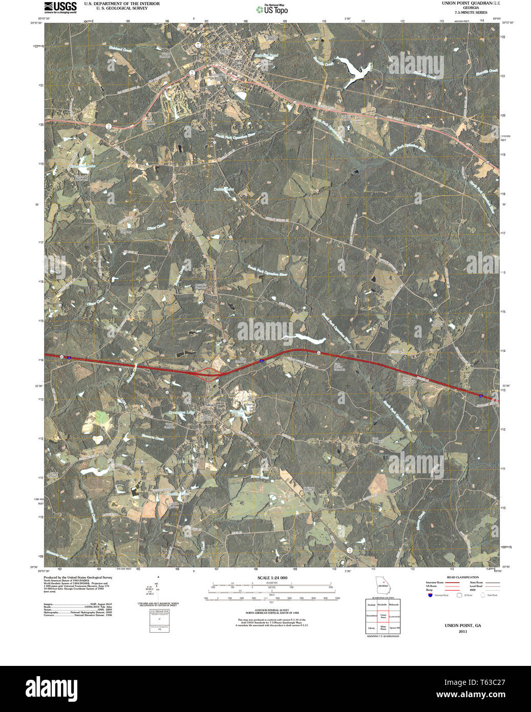 Union georgia map hi-res stock photography and images - Alamy