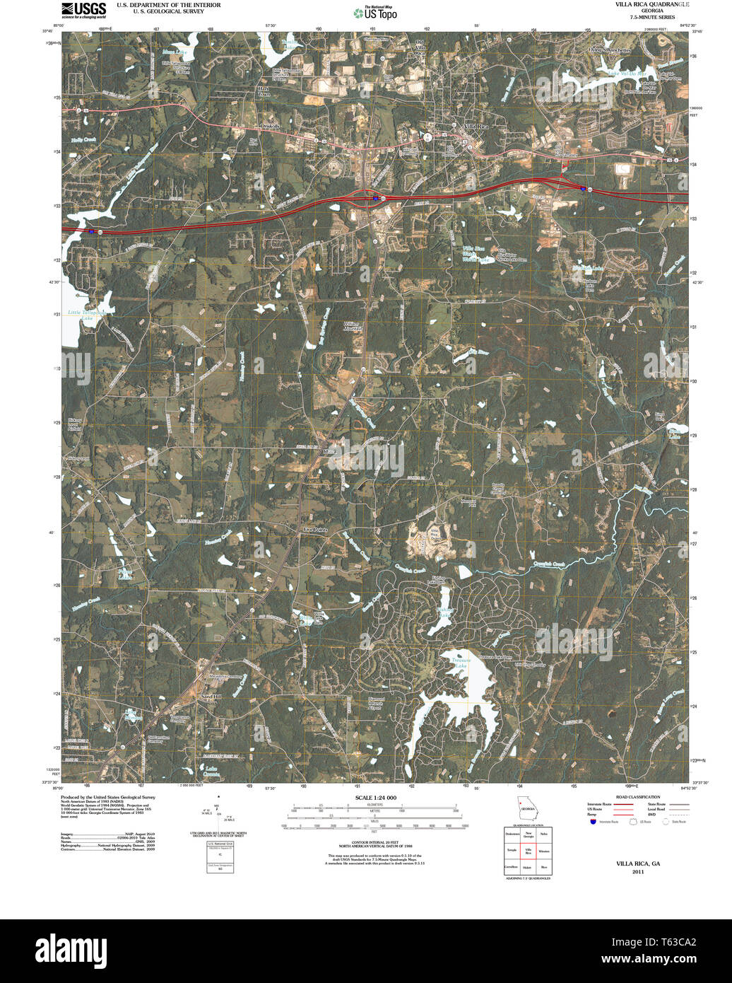 Villa rica map hi-res stock photography and images - Alamy