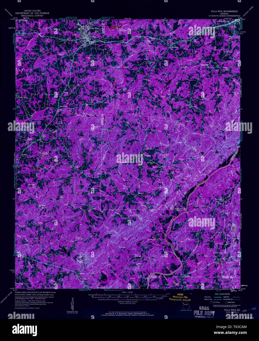 Villa rica map hi-res stock photography and images - Alamy