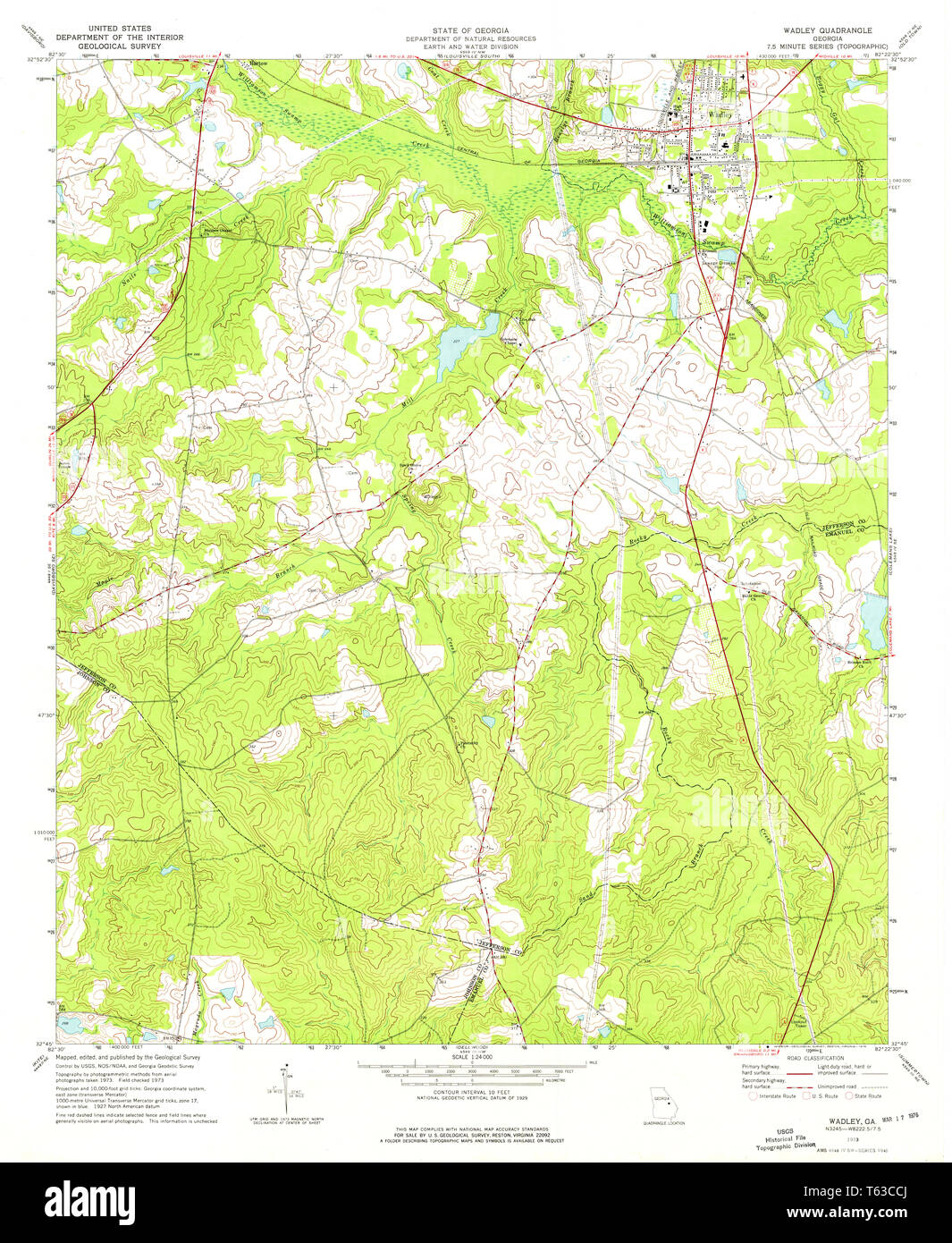 Map of wadley hi-res stock photography and images - Alamy