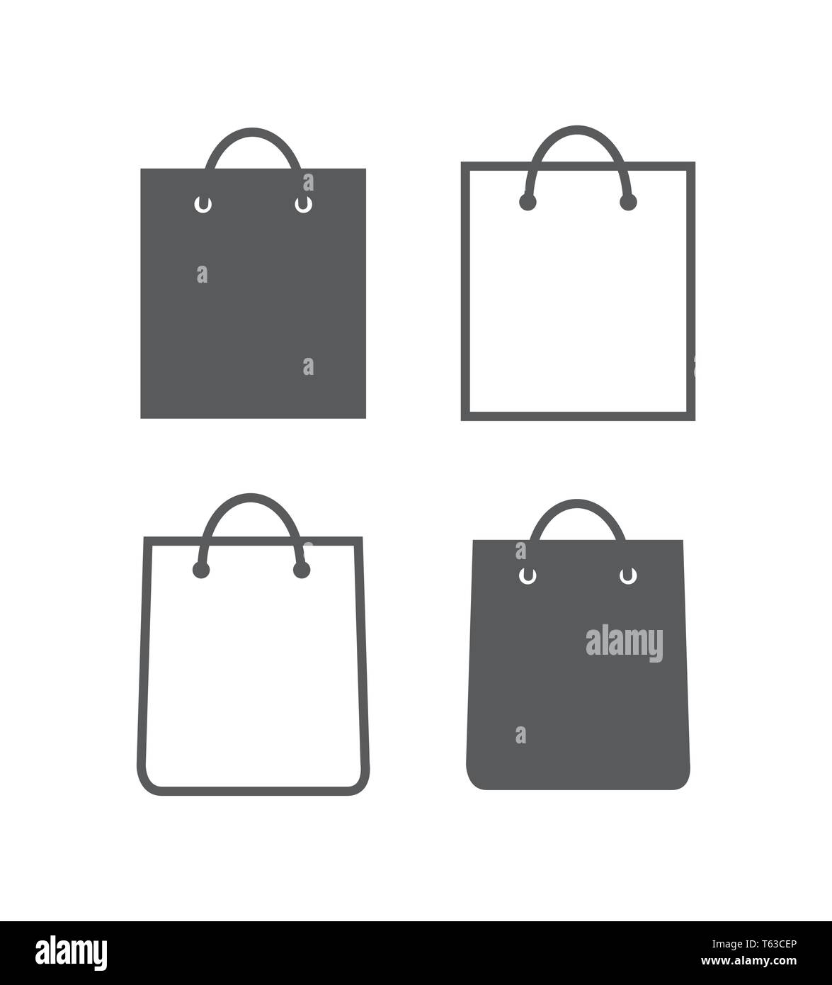 Shopping bag icons on white background Stock Vector Image & Art - Alamy