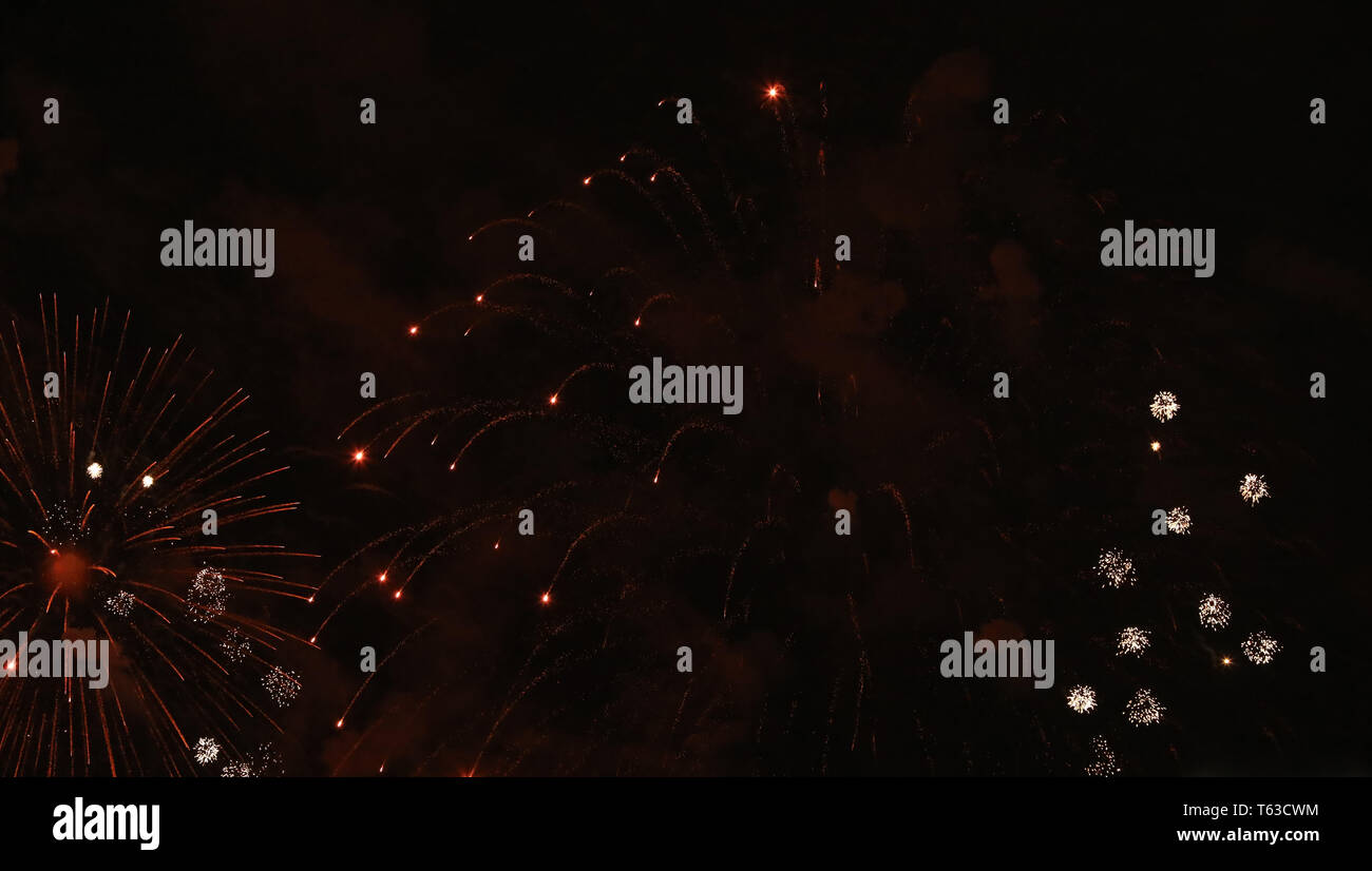 New Year's Eve fireworks and rockets on New Year's Day Stock Photo - Alamy