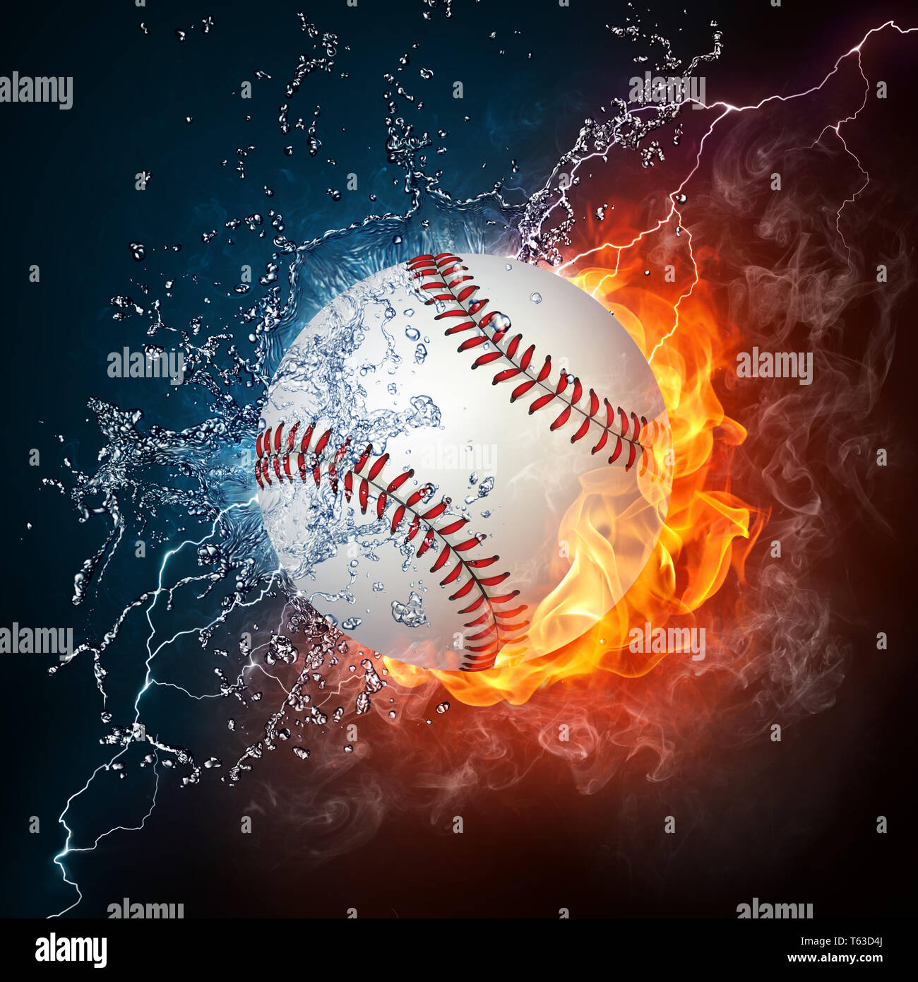 Baseball ball flame hi-res stock photography and images - Alamy